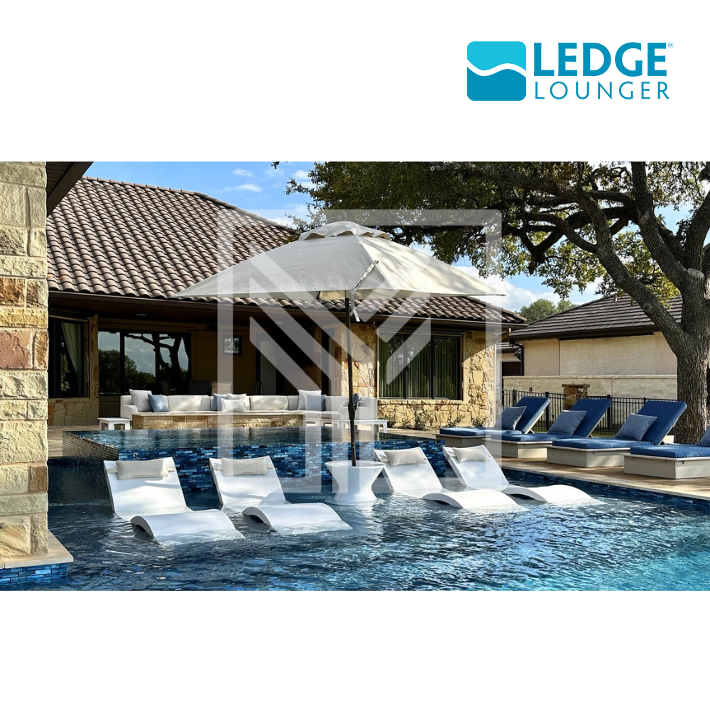 LEDGE LOUNGER: Sombrilla con Polea Cuadrada Doble de 7.5' – albercasy